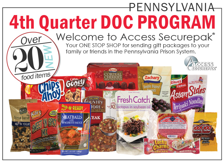 Access Securepak - Z-Pennsylvania DOC Quarter 4 Package Program - Welcome